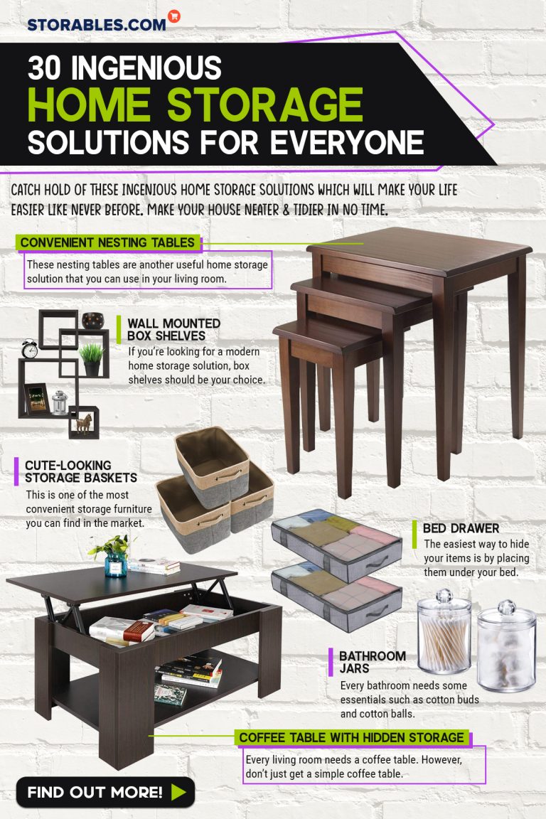 30 Ingenious Home Storage Solutions For Everyone | Storables