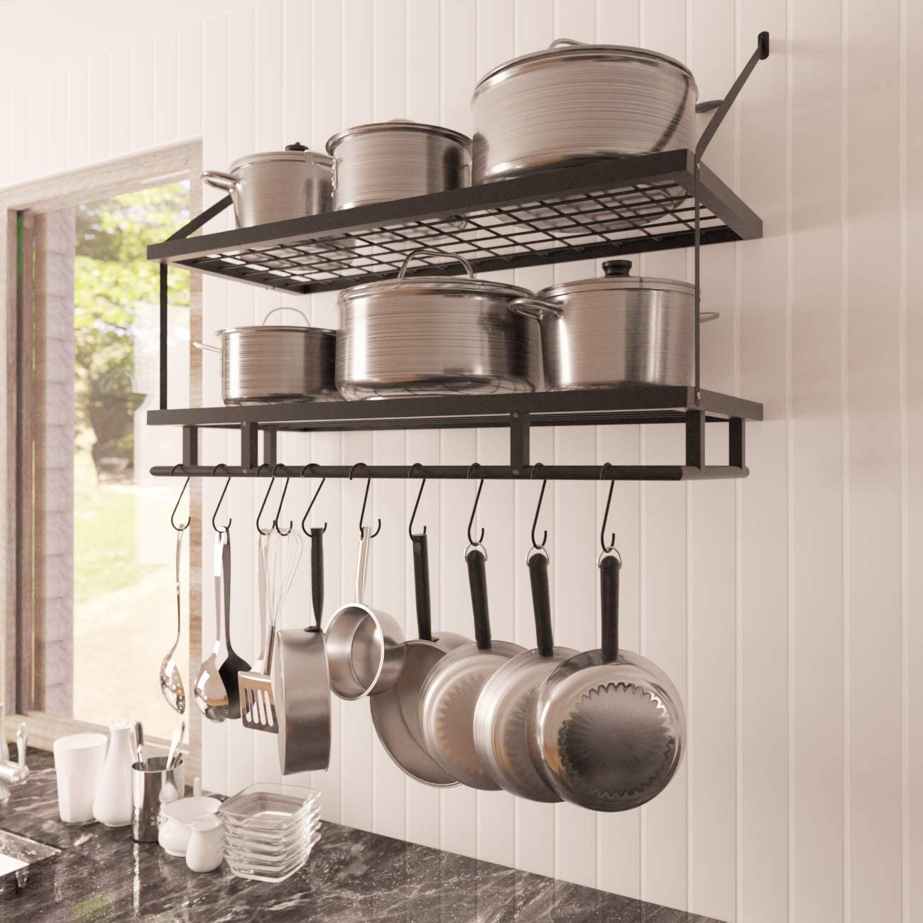 20 Best Hanging Pot Racks To Make Your Kitchen Clutter-Free | Storables