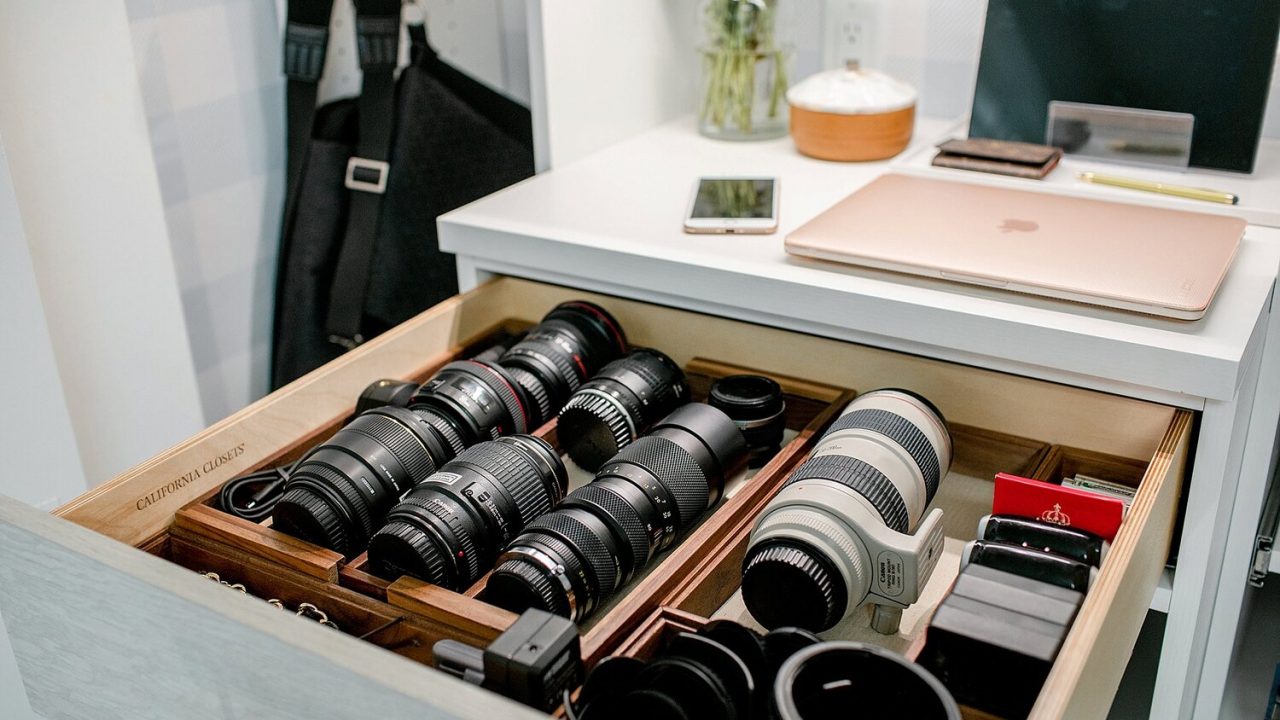 Camera Lens Storage